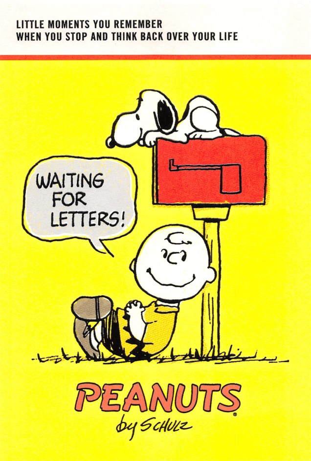 August 2016 – MY PEANUTS GANG AND SNOOPY POSTCARD COLLECTION